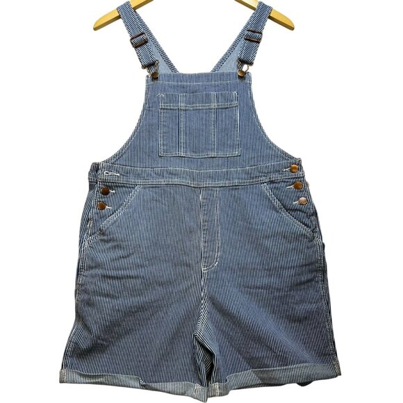 Universal Thread | Shorts | Womens Railroad Striped Short Overalls Side ...
